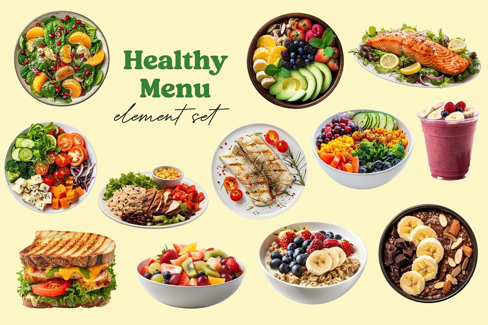 Editable healthy menu design element | Premium Editable Design - rawpixel