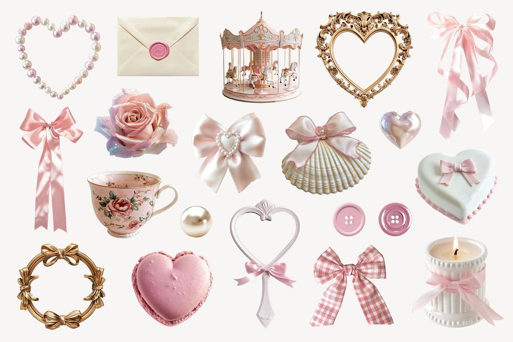 Editable coquette collage element design | Premium Editable Design ...