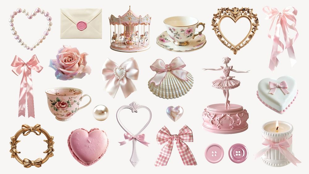 Editable coquette collage element design | Premium Editable Design ...