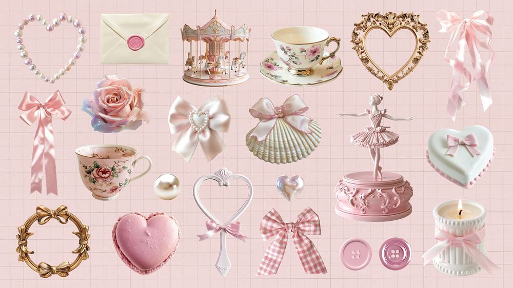 Editable coquette collage element design | Premium Editable Design ...