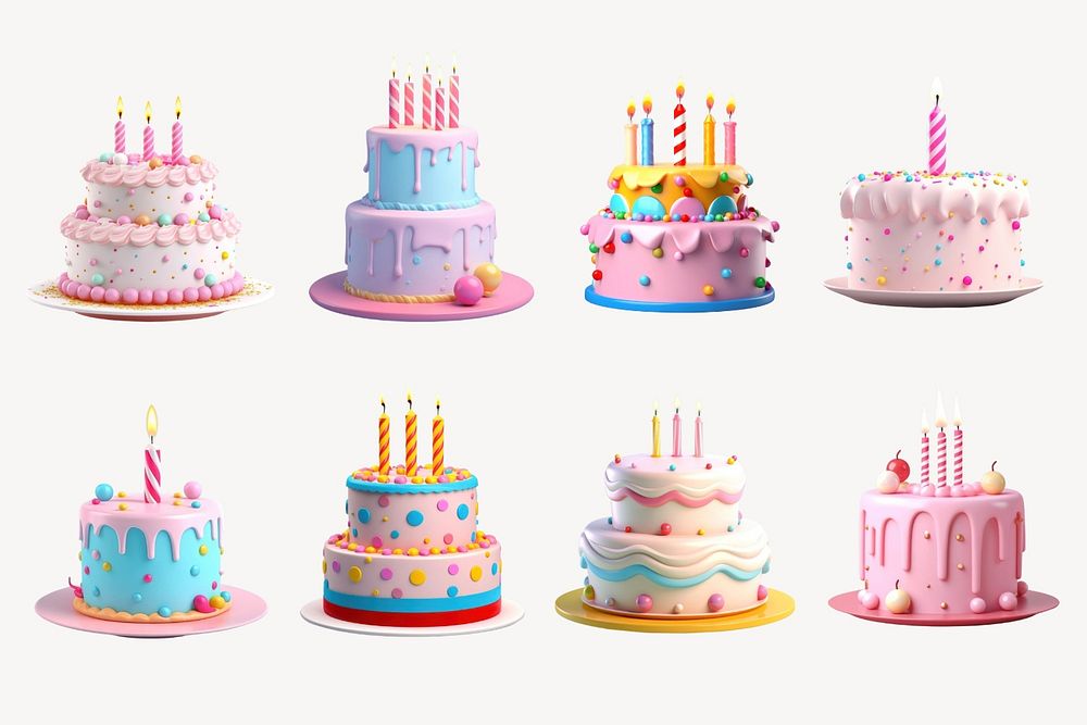 Editable 3D birthday cake design | Premium Editable Design - rawpixel