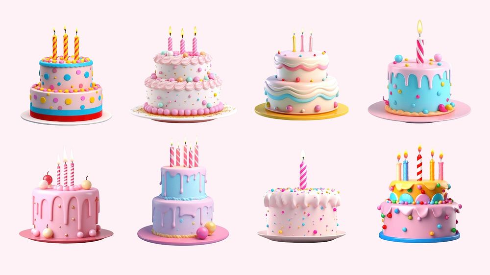 Editable 3D birthday cake design | Premium Editable Design - rawpixel