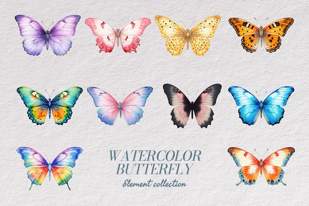 Editable watercolor butterfly design element | Premium Editable Design ...