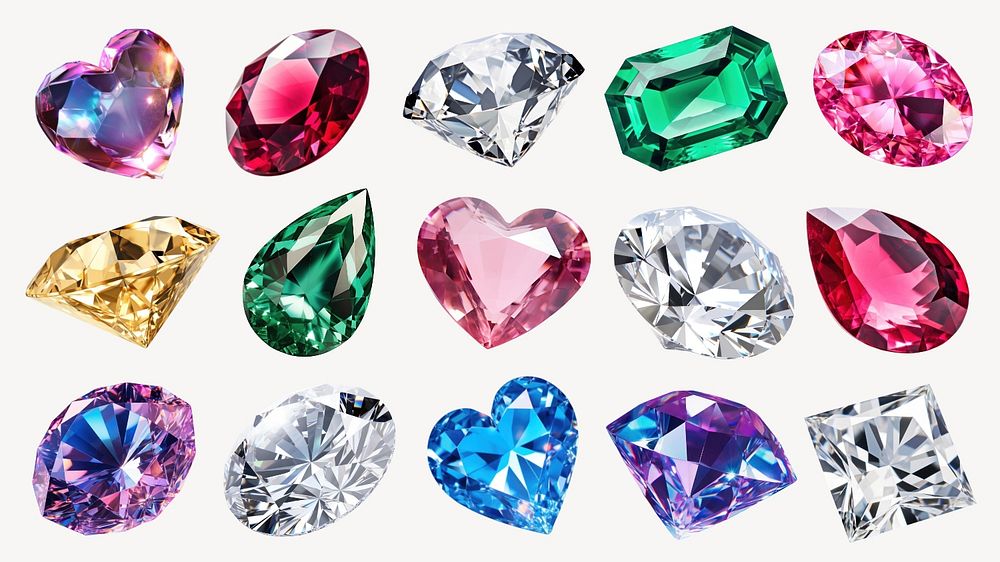 Editable Gemstone diamond design element | Premium Editable Design ...