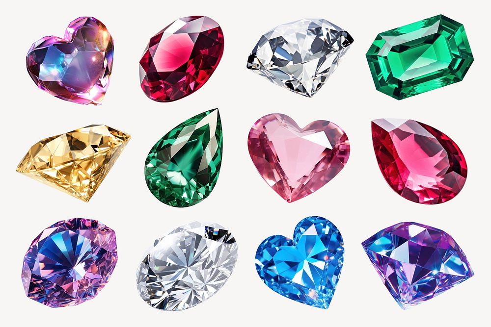 Editable Gemstone diamond design element | Premium Editable Design ...