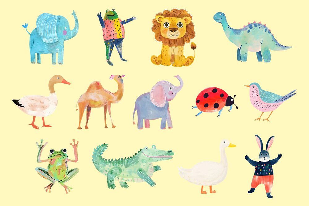 Editable cute animal design element | Premium Editable Design - rawpixel