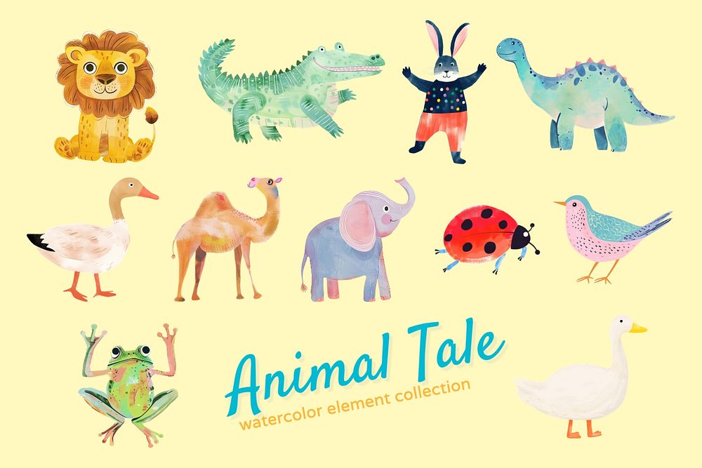 Editable cute animal design element | Premium Editable Design - rawpixel