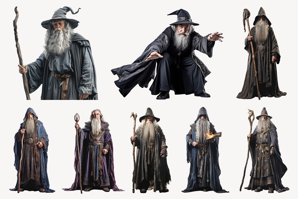 Editable wizard design element set | Premium Editable Design - rawpixel