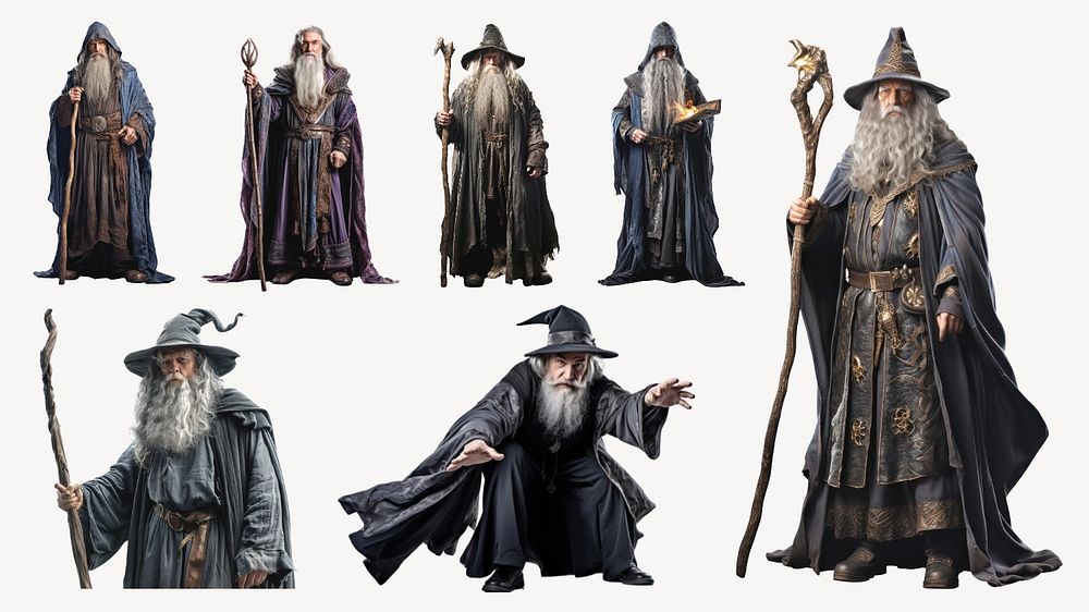 Editable wizard design element set | Premium Editable Design - rawpixel