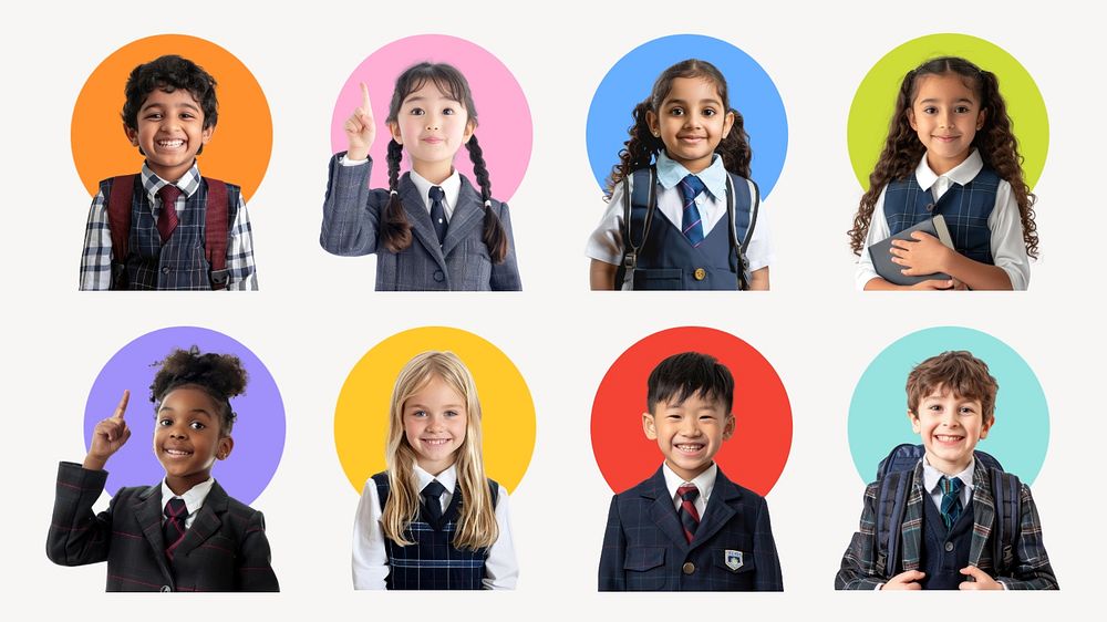 Editable diverse elementary school student | Premium Editable Design ...