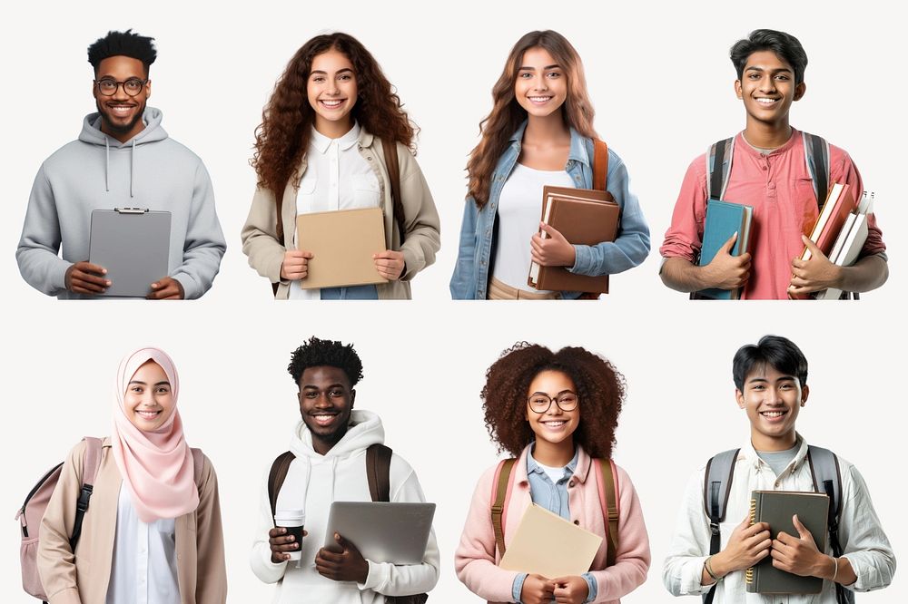 Editable diverse university student element | Premium Editable Design ...