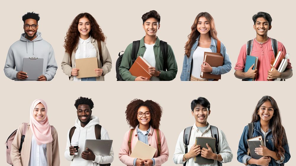 Editable diverse university student element | Premium Editable Design ...