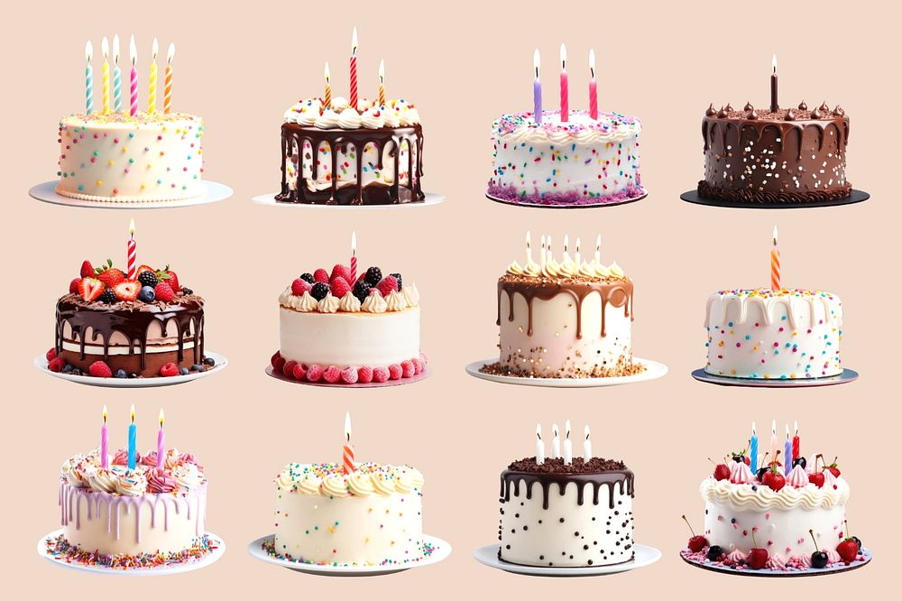 Editable birthday cake design element | Premium Editable Design - rawpixel