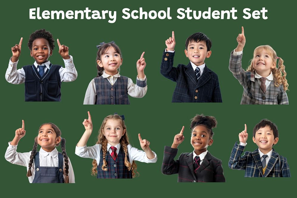 Editable diverse elementary school student | Premium Editable Design ...