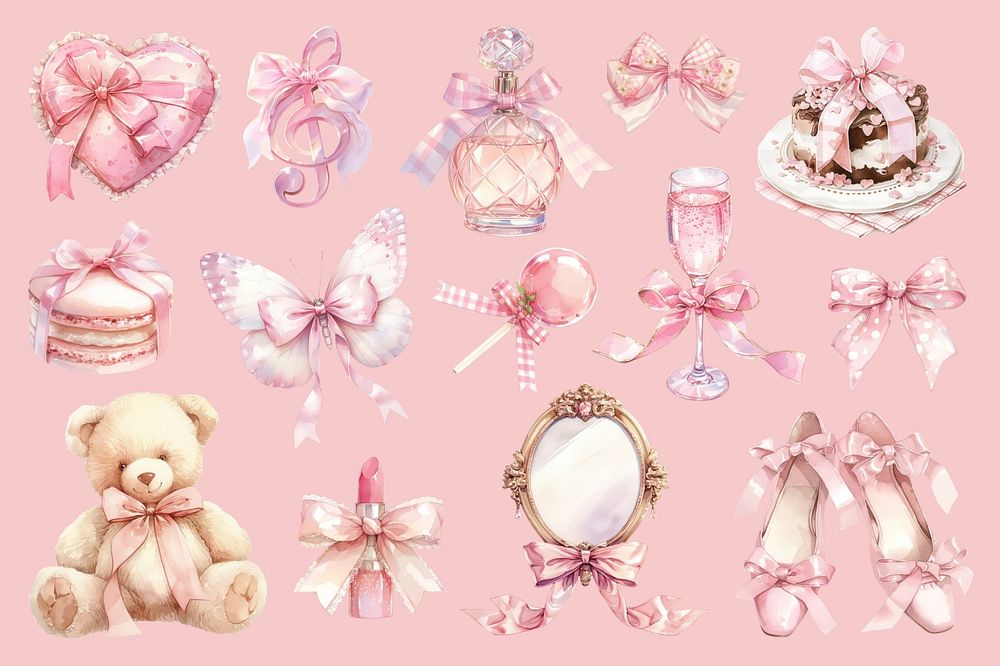 Editable watercolor pink coquette design | Premium Editable Design ...