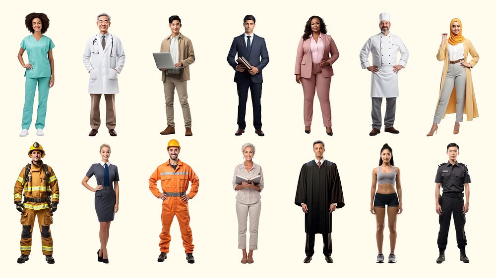 Editable profession people full body | Premium Editable Design - rawpixel