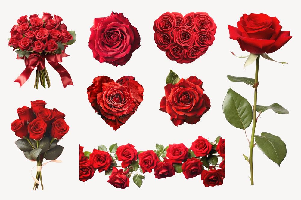 Editable red rose design element | Premium Editable Design - rawpixel