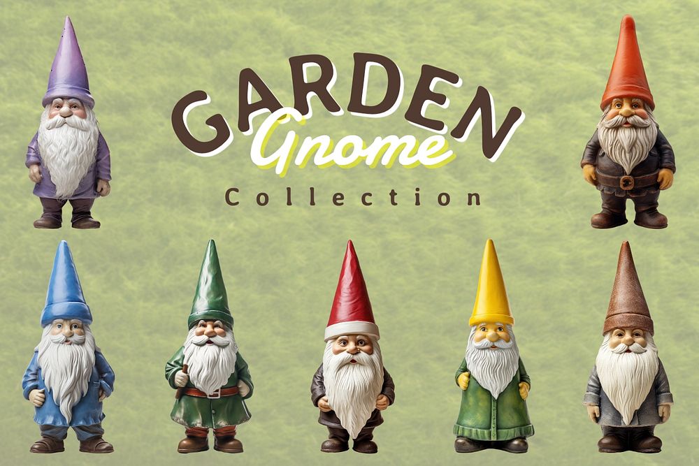 Editable garden gnome figurine design | Premium Editable Design - rawpixel