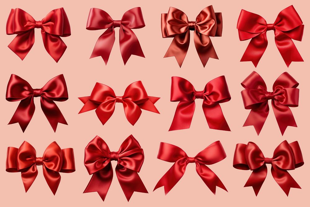 Editable red ribbon bow design | Premium Editable Design - rawpixel
