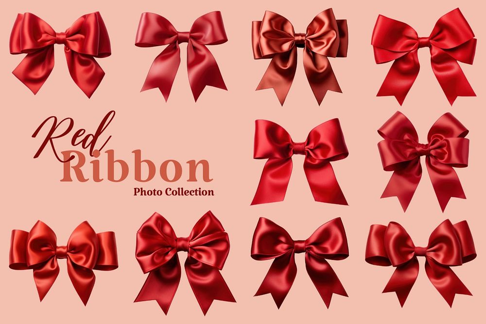 Editable red ribbon bow design | Premium Editable Design - rawpixel