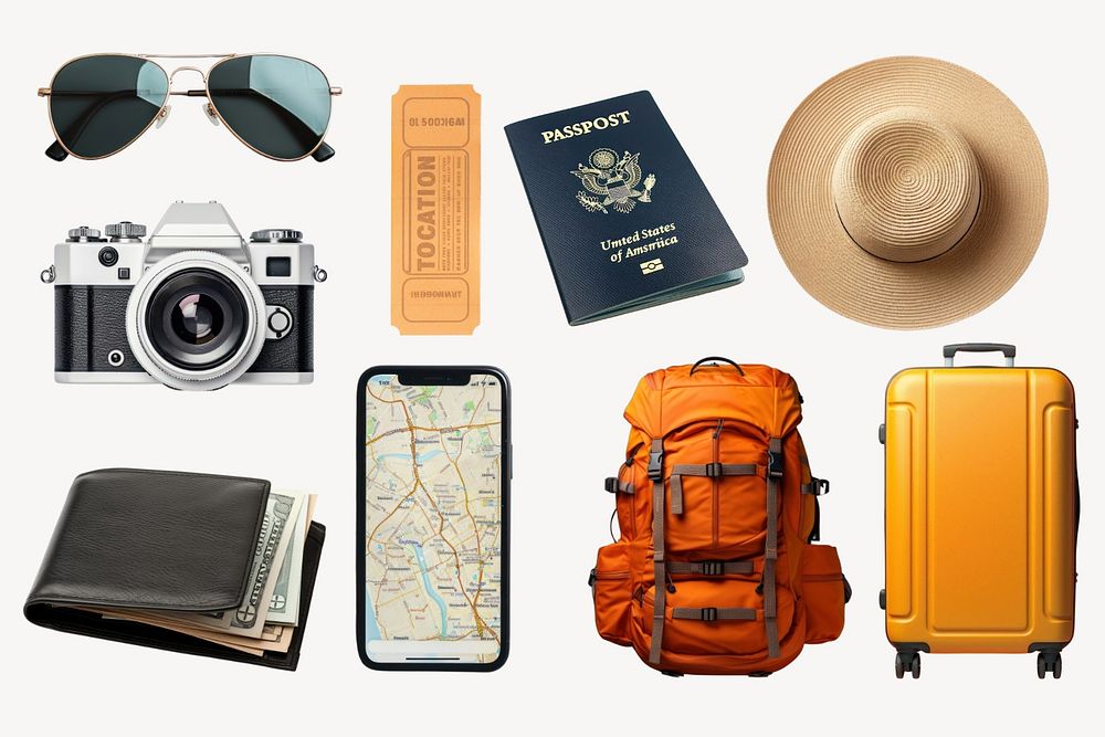 Editable travel design element set | Premium Editable Design - rawpixel