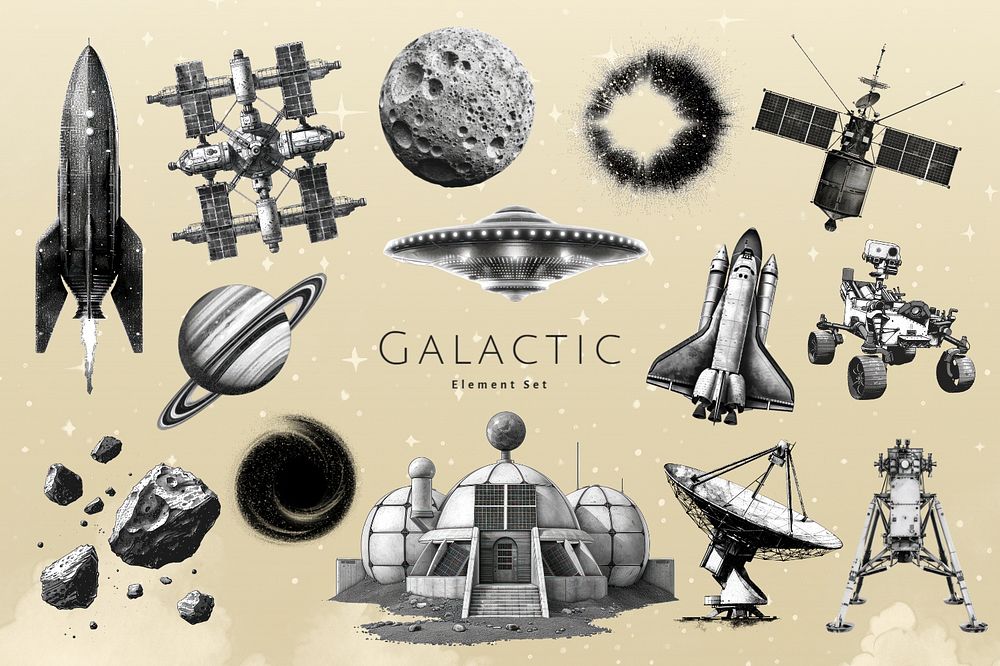 Editable galactic illustration design element | Premium Editable Design ...