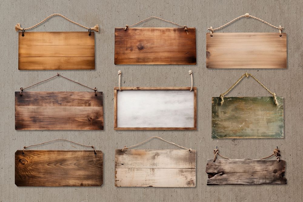 Editable hanging wooden sign design | Premium Editable Design - rawpixel