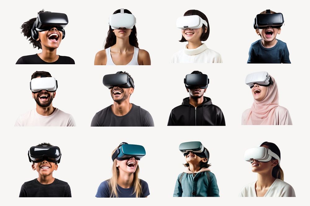 Editable people wear vr headset | Premium Editable Design - rawpixel