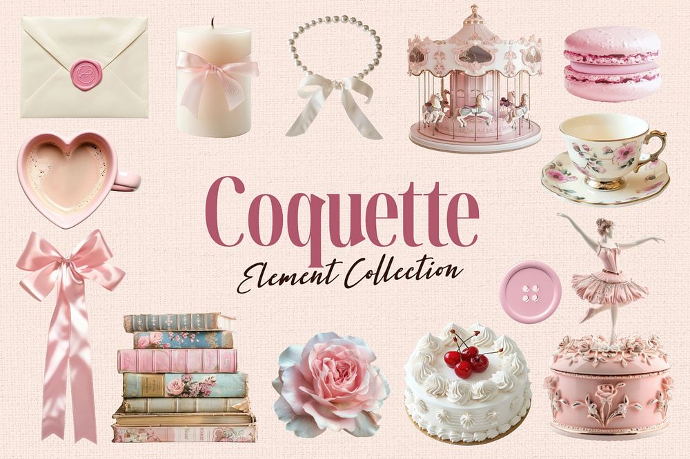 Editable coquette cute collage design | Premium Editable Design - rawpixel