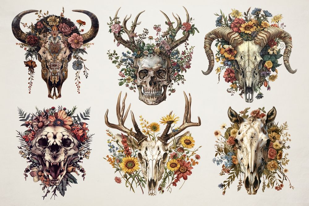 Editable majestic skull design element | Premium Editable Design - rawpixel