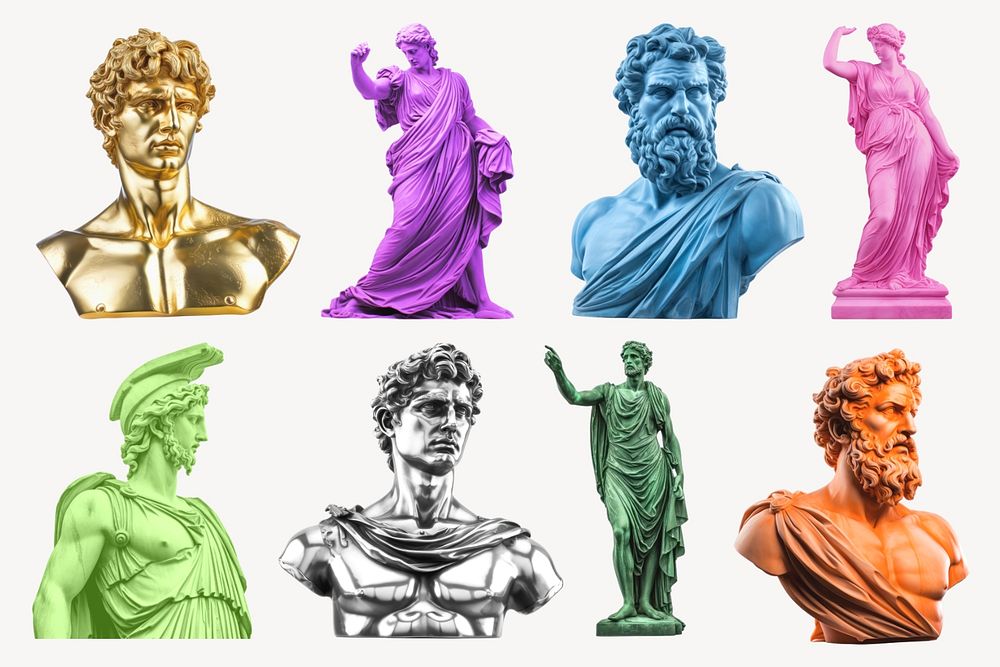 Editable funky Greek statue design | Premium Editable Design - rawpixel