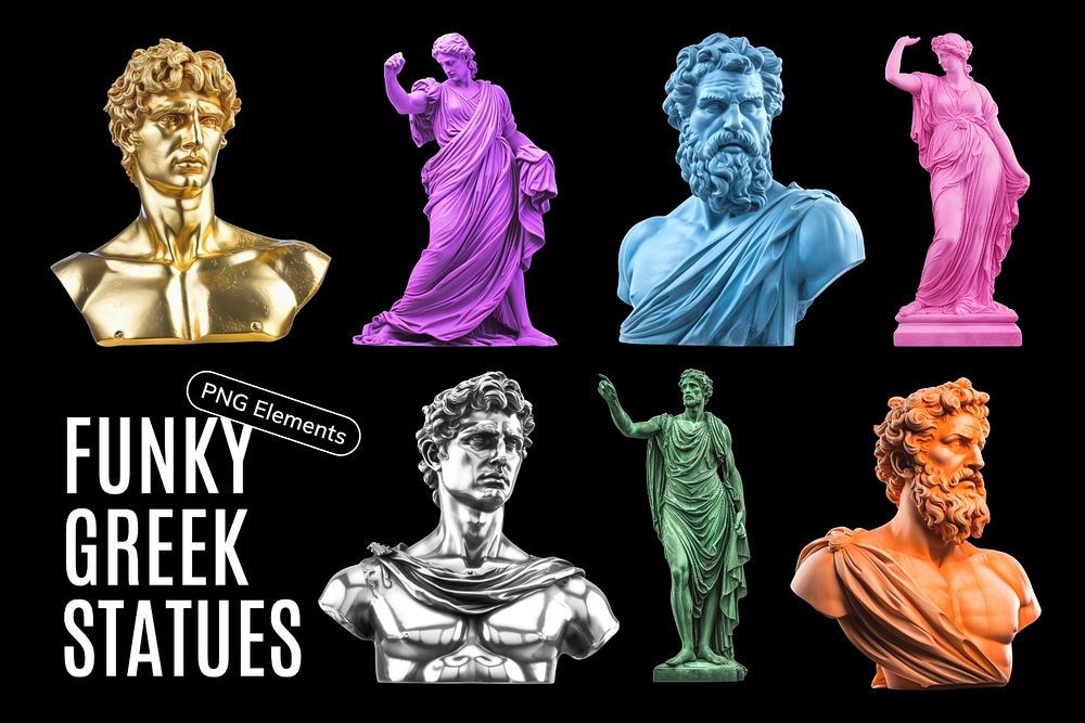 Editable funky Greek statue design | Premium Editable Design - rawpixel