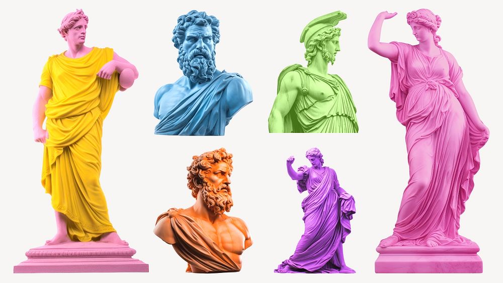 Editable funky Greek statue design | Premium Editable Design - rawpixel