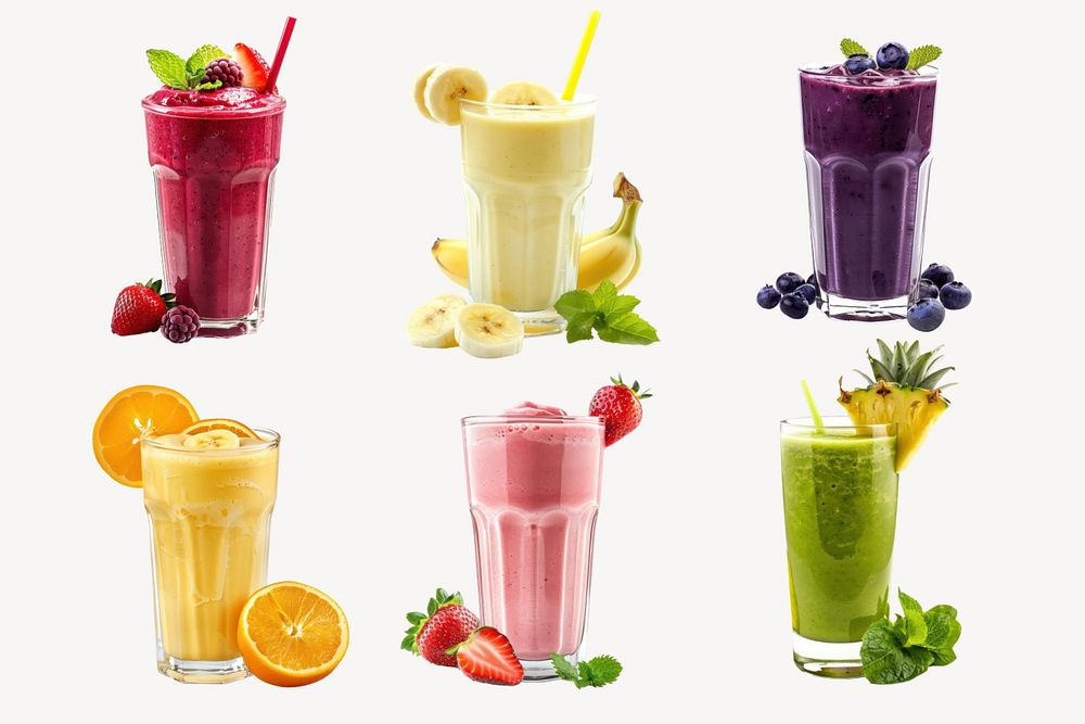 Editable smoothie design element set | Premium Editable Design - rawpixel