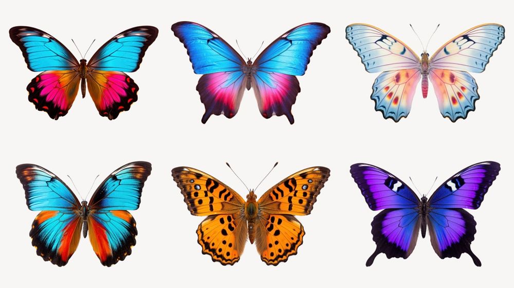 Editable colorful butterfly design element | Premium Editable Design ...