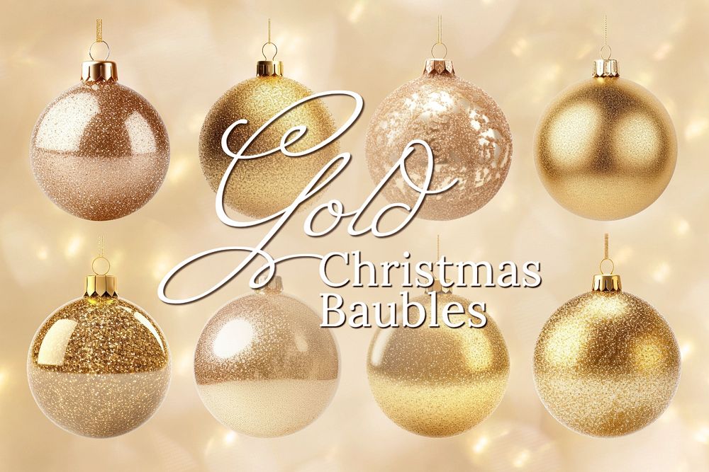 Editable gold Christmas bauble design | Premium Editable Design - rawpixel
