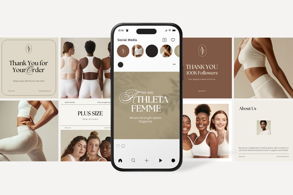 Editable phone screen social media | Free Mockup Generator - rawpixel