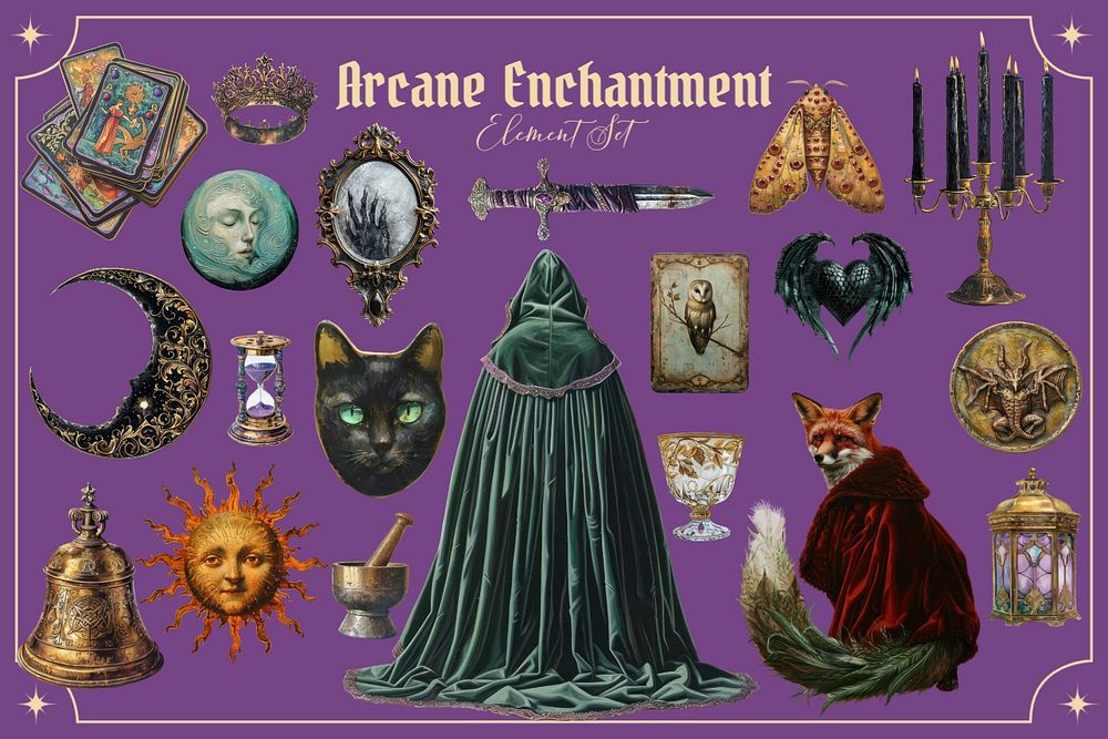 Editable arcane enchantment design element | Premium Editable Design ...