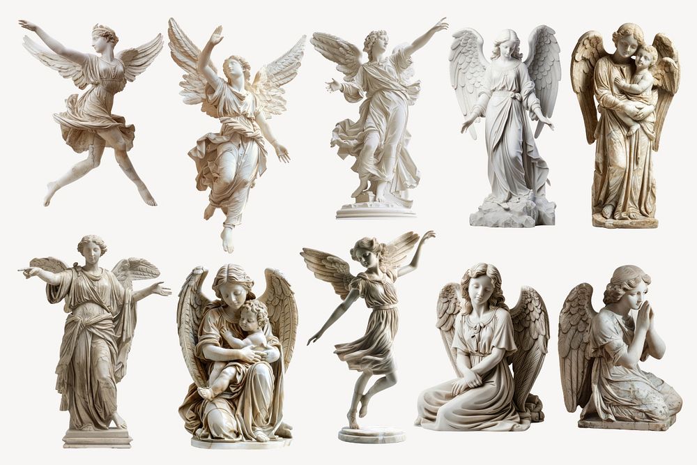 Editable angel statue design element | Premium Editable Design - rawpixel