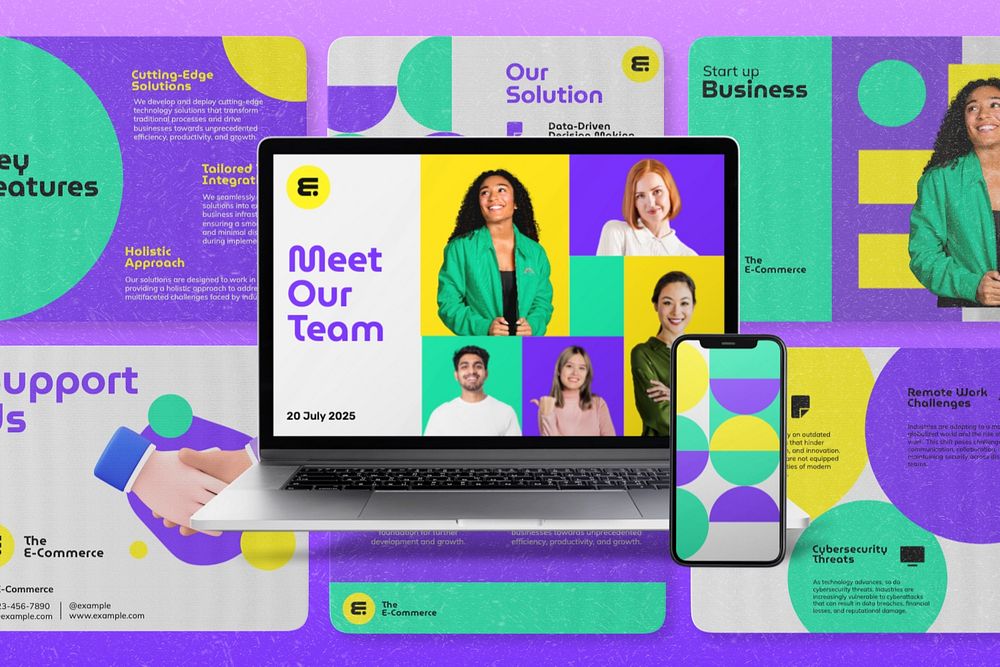 Editable laptop screen presentation mockup | Free Mockup Generator ...