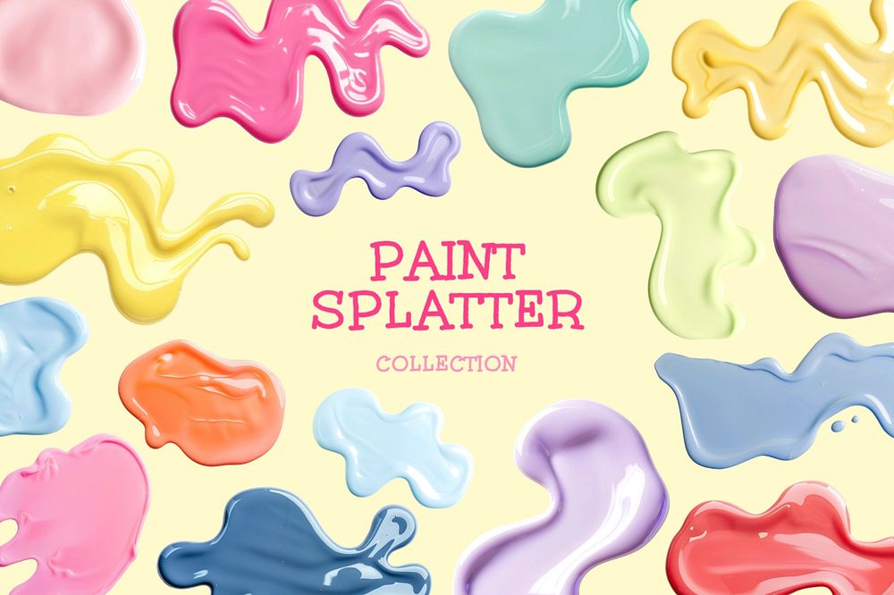 Editable colorful paint splatter design | Premium Editable Design ...