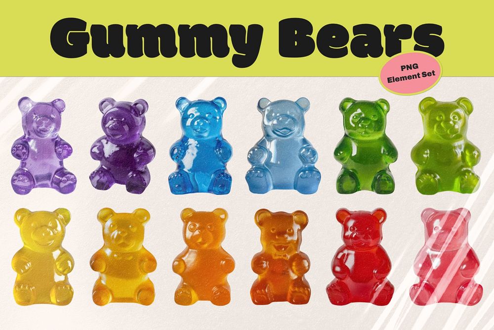 Editable gummy bear design element | Premium Editable Design - rawpixel