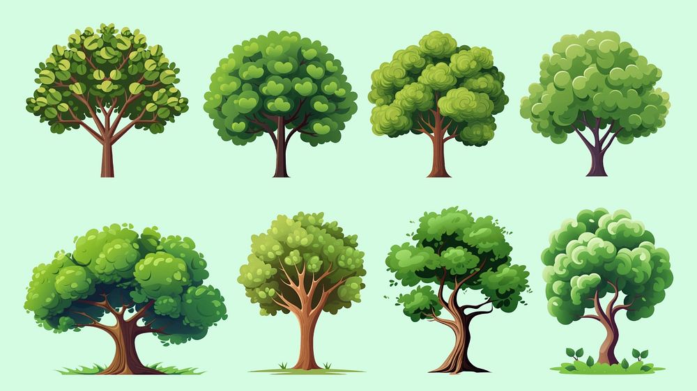 Editable cartoon tree vector design | Premium Editable Design - rawpixel