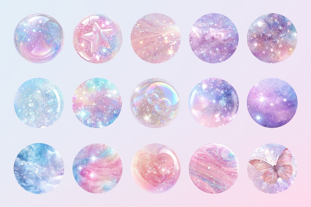 Editable glitter aesthetic sticker design | Premium Editable Design ...