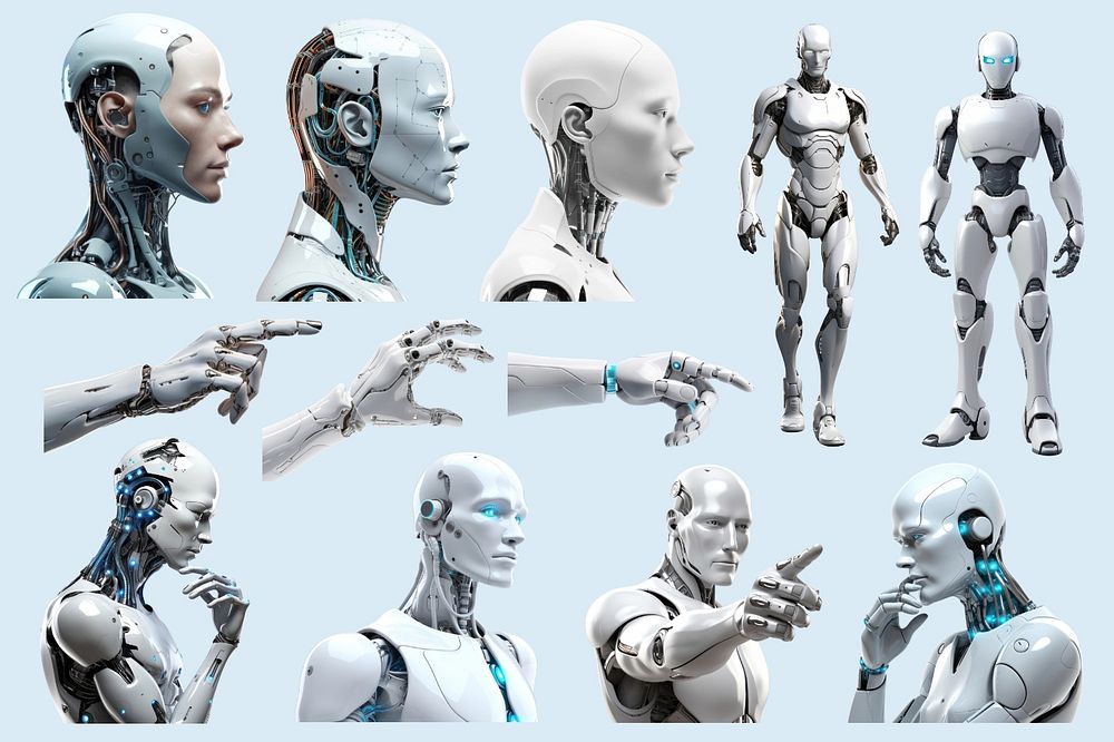 Editable humanoid robot design element | Premium Editable Design - rawpixel