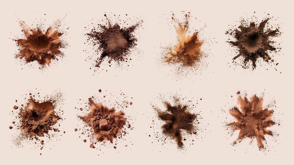 Editable exploding cocoa powder design | Premium Editable Design - rawpixel