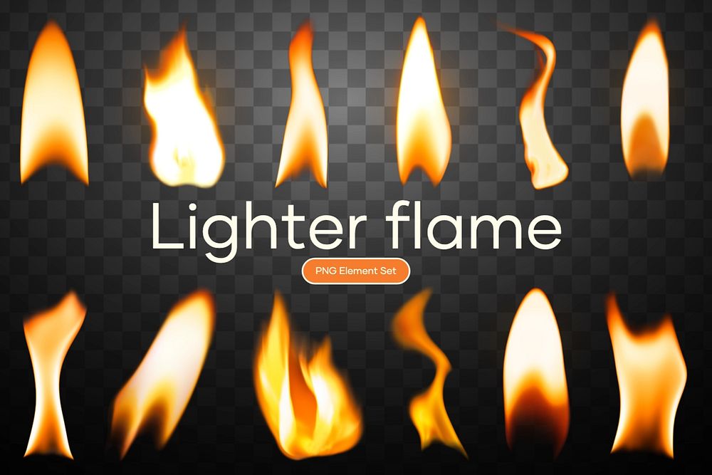 Editable Lighter flame design element | Premium Editable Design - rawpixel