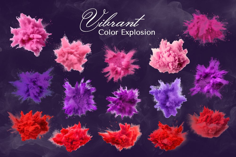 Editable vibrant color explosion design | Premium Editable Design ...