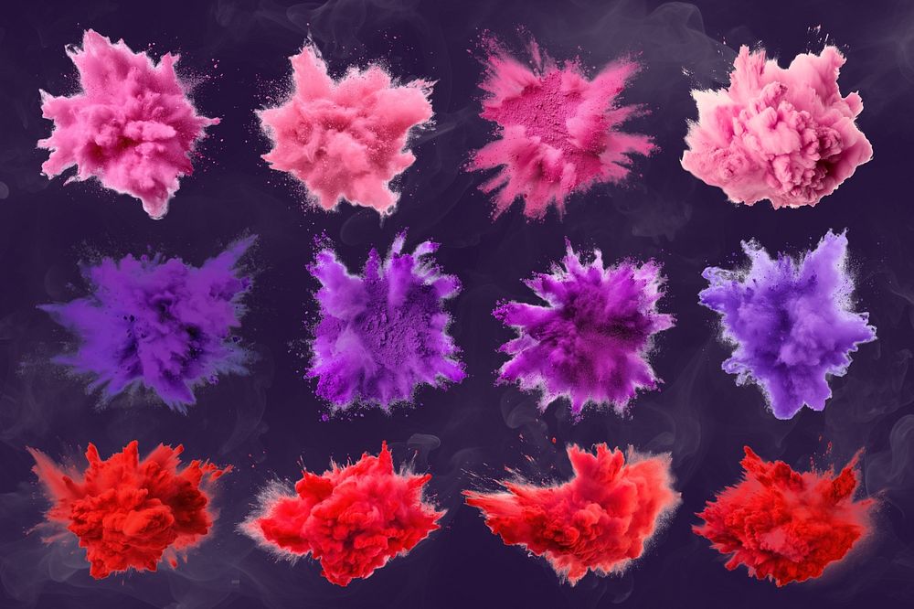 Editable vibrant color explosion design | Premium Editable Design ...