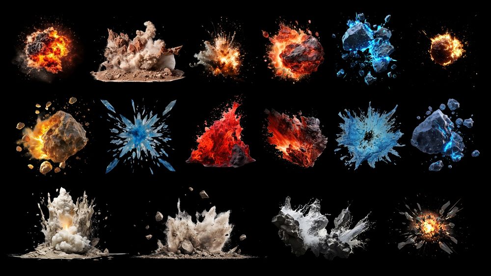 Editable cataclysm effect design element | Premium Editable Design ...